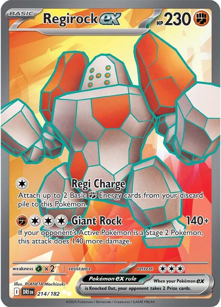 Regirock ex [Full Art Ultra Rare] #214/182 - Destined Rivals – CHONKY ...