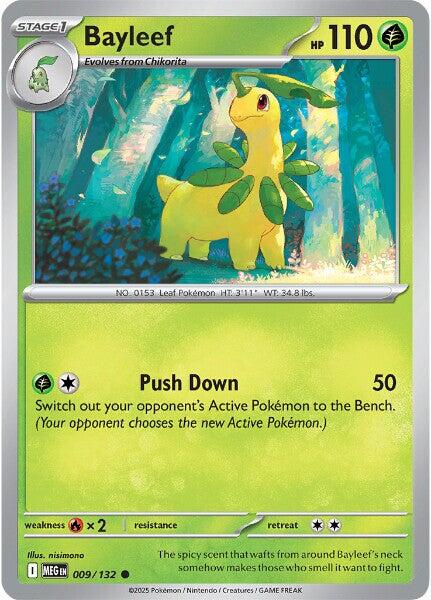 Bayleef [Common] #009/132 - Pokemon Mega Evolution – CHONKY COLLECTIBLES